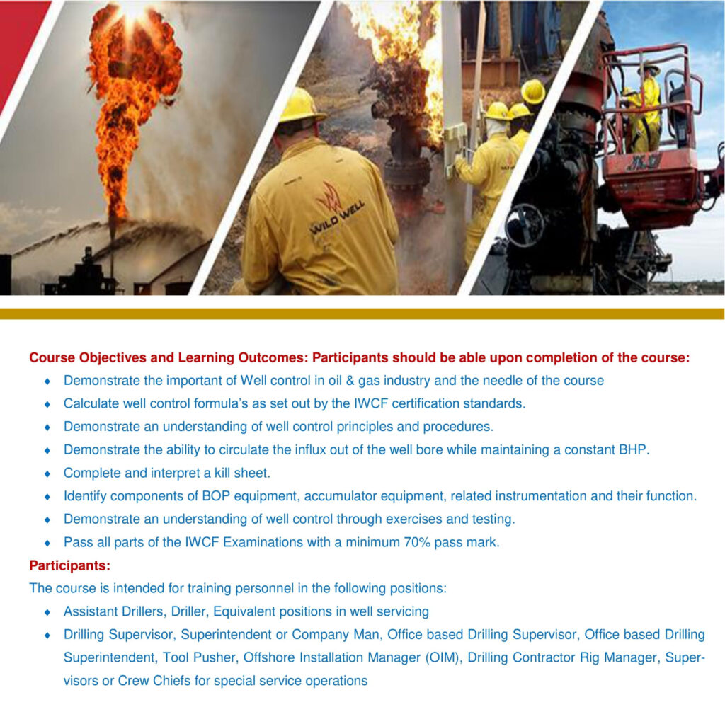 IWCF WELL CONTROL LEVEL 3,4 - PVD Training
