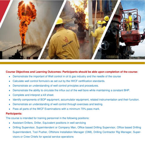 IWCF WELL CONTROL LEVEL 3,4 - PVD Training